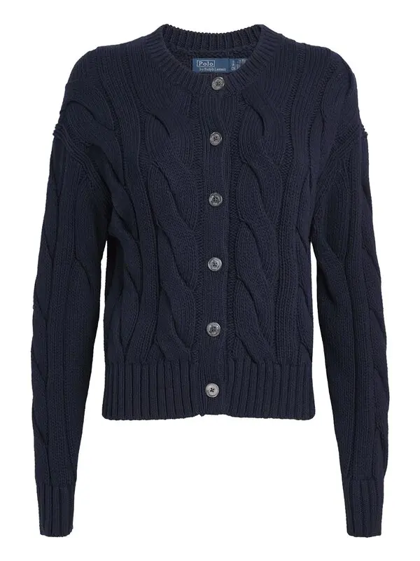 Polo Ralph Lauren Cotton Cable-knit Cardigan - Navy