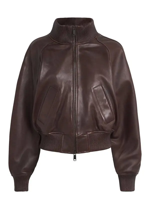 Polo Ralph Lauren Flight Leather Jacket - Brown