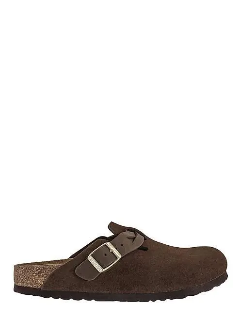 BIRKENSTOCK Boston Suede Clogs - Braided Carafe