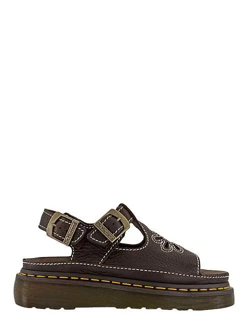 Dr. Martens Dunnet Flower Leather Sandals - Brown