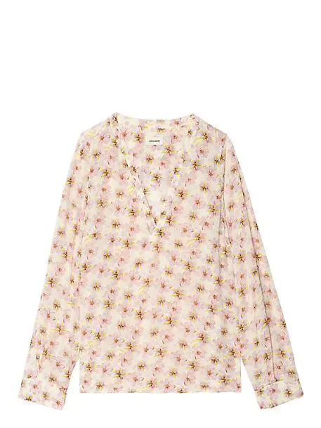 Zadig&Voltaire Floral-print Woven Blouse - Pear