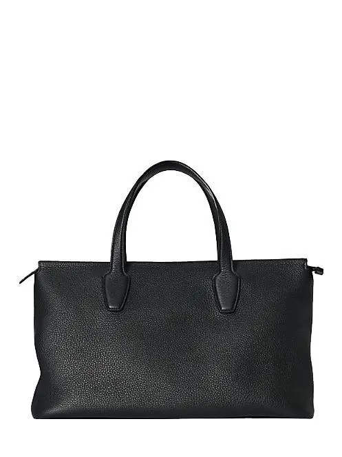 THE ROW Marcel Leather Top-handle Bag - Black Ans