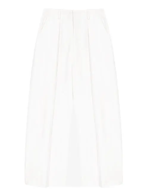 Maje Balloon-leg Cropped Woven Trousers - White