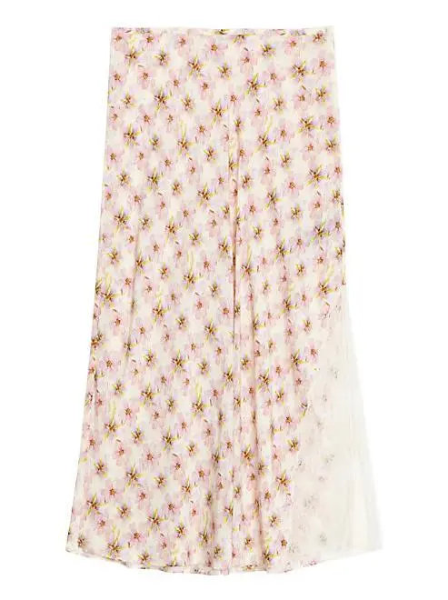 Zadig&Voltaire Floral-print Woven Maxi Skirt - Pear