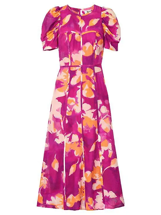 RO&ZO Niamh Floral-print Woven Maxi Dress - Pink