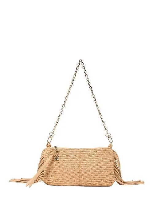 Maje Miss M Raffia Shoulder Bag - Beige