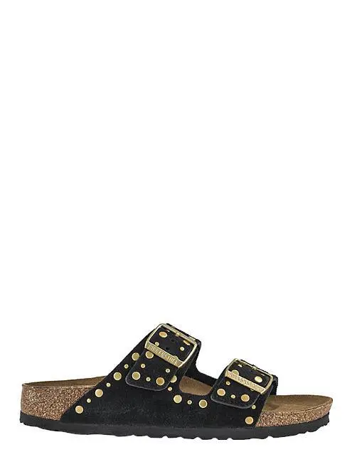 BIRKENSTOCK Arizona Two-strap Suede Sandals - Black Rivet