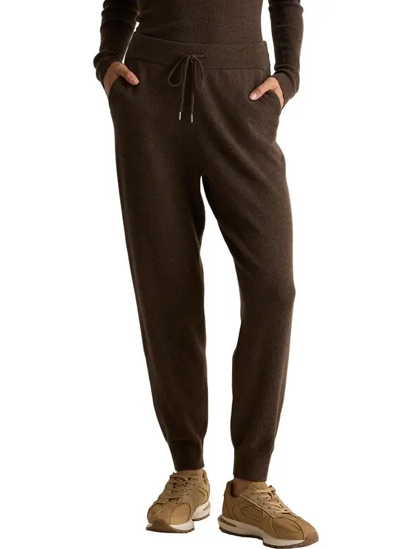 Quince Mongolian Cashmere Sweatpants - Brown