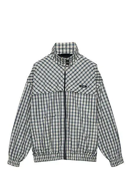 Prada Checked Chambray Woven Blouson Jacket - Neutral