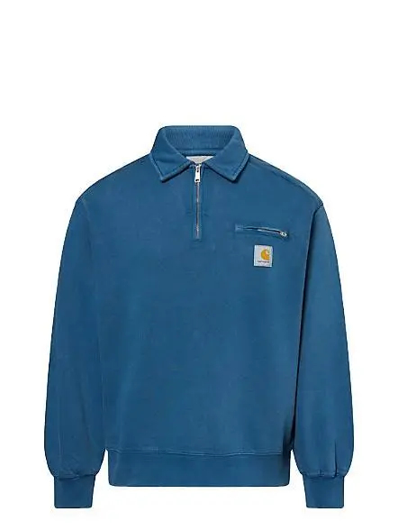 Carhartt Work In Progress Detroit Half-zip Cotton Sweatshirt - Blue River
