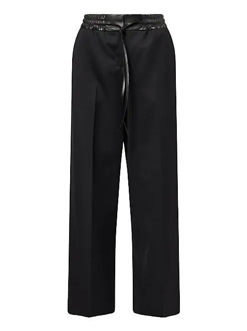 Alaïa Tailored Wool Trousers With Drawstring Waistband - Noir Alaia