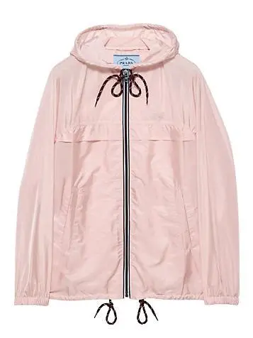 Prada Re-nylon Lightweight Hooded Raincoat - Pink