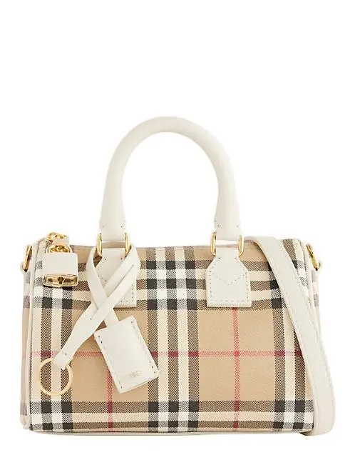 Burberry Mini Check Coated Canvas Bowling Bag - Vntg Chk/soap