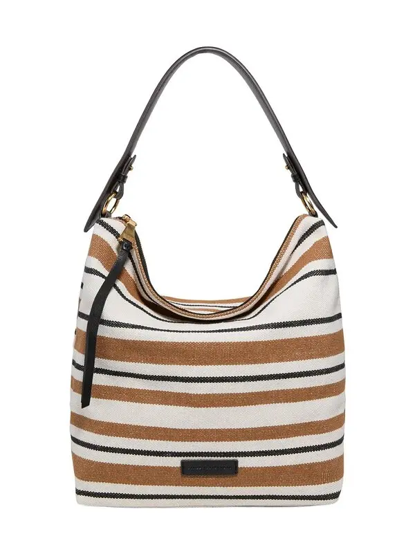 AIMEE Ava Zip Top Hobo - Neutral Textile