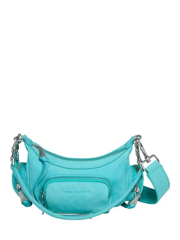 AIMEE Away We Go Mini Convertible Crossbody - Ocean Blue Nubuck