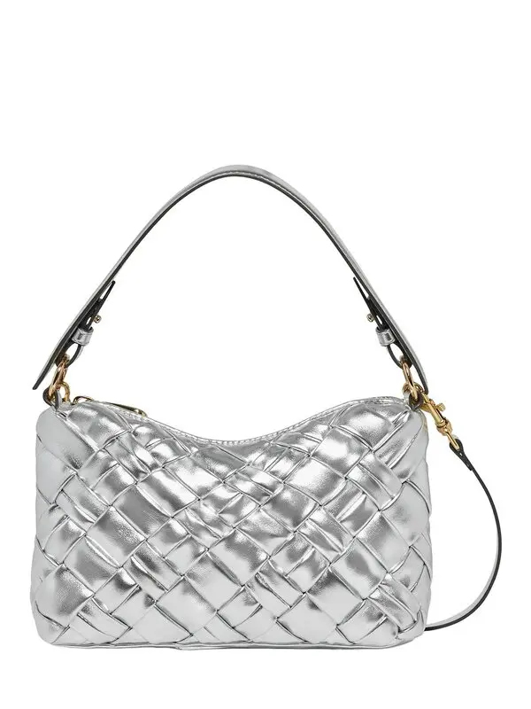 AIMEE Ava Convertible Shoulder Bag - Woven Metallic