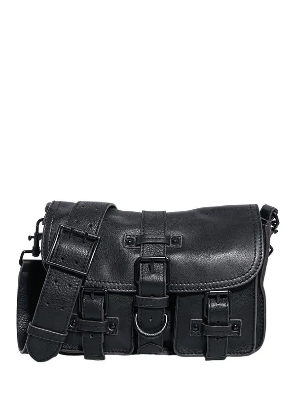AIMEE Saddle-up Crossbody - Black With Shiny Black