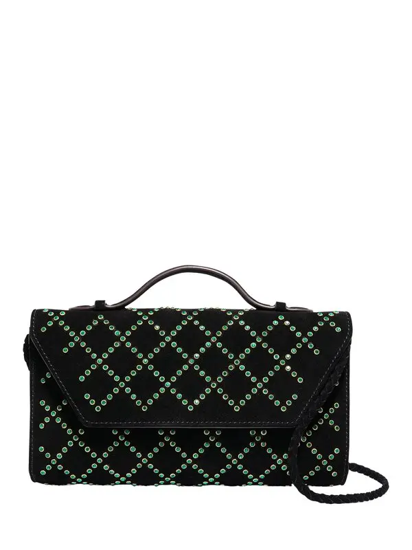 AIMEE Chelsea Convertible Clutch - Emerald Studs