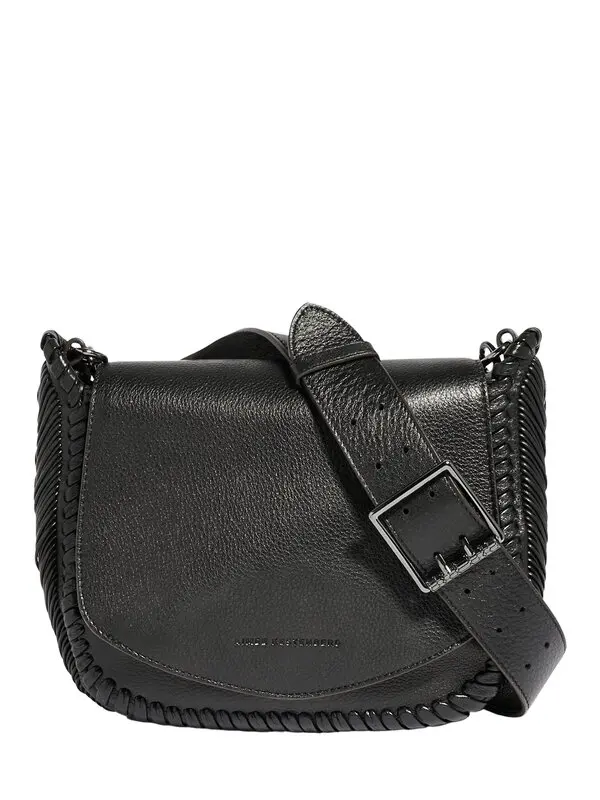 AIMEE Saddle Crossbody Bag - Black