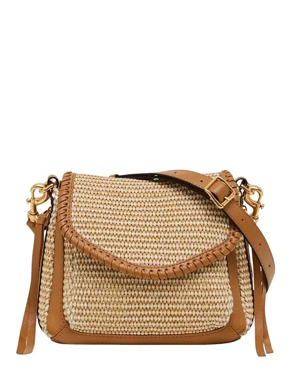 AIMEE All For Love Mini Crossbody - Raffia And Latte