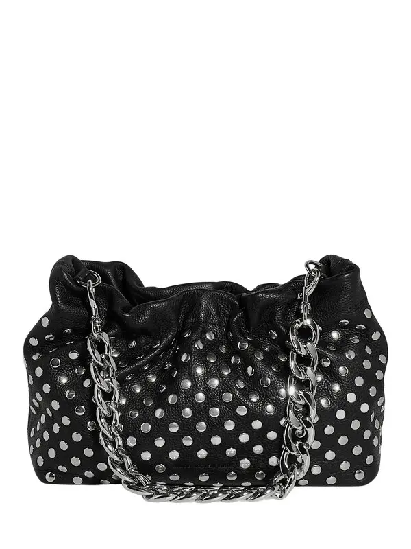 AIMEE Chain Novelty Shoulder - Black With Disco Studs