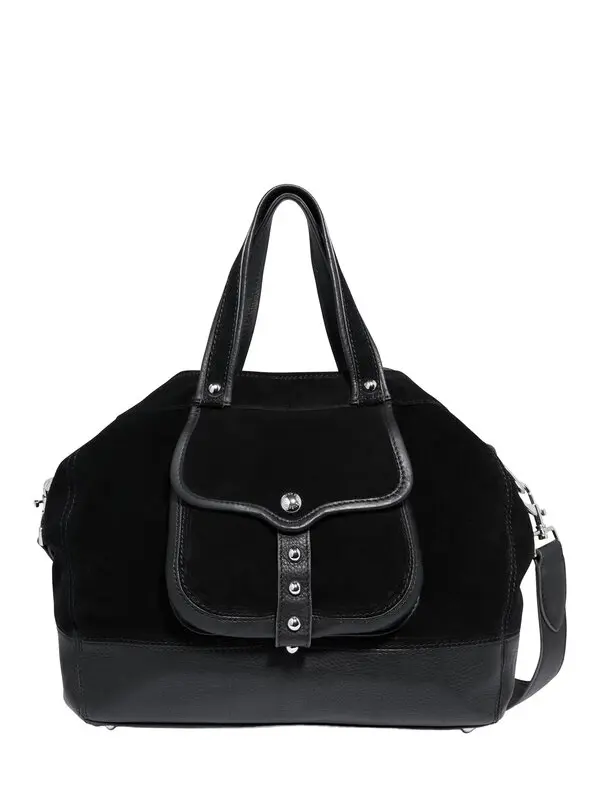 AIMEE Convertible Shopper - Black Suede