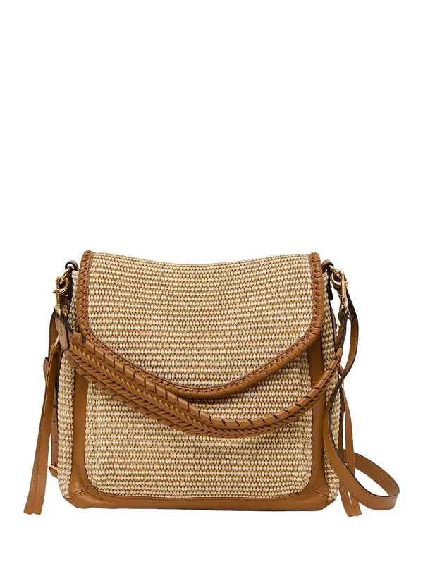 AIMEE All For Love Convertible Shoulder Bag - Raffia And Latte