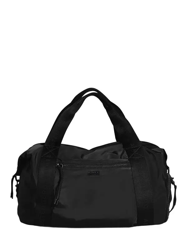 AIMEE Nylon Duffle - Black With Shiny Black
