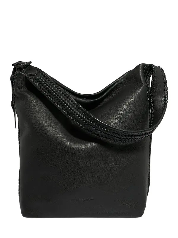 AIMEE All For Love Bucket Shoulder Bag - Black With Shiny Black