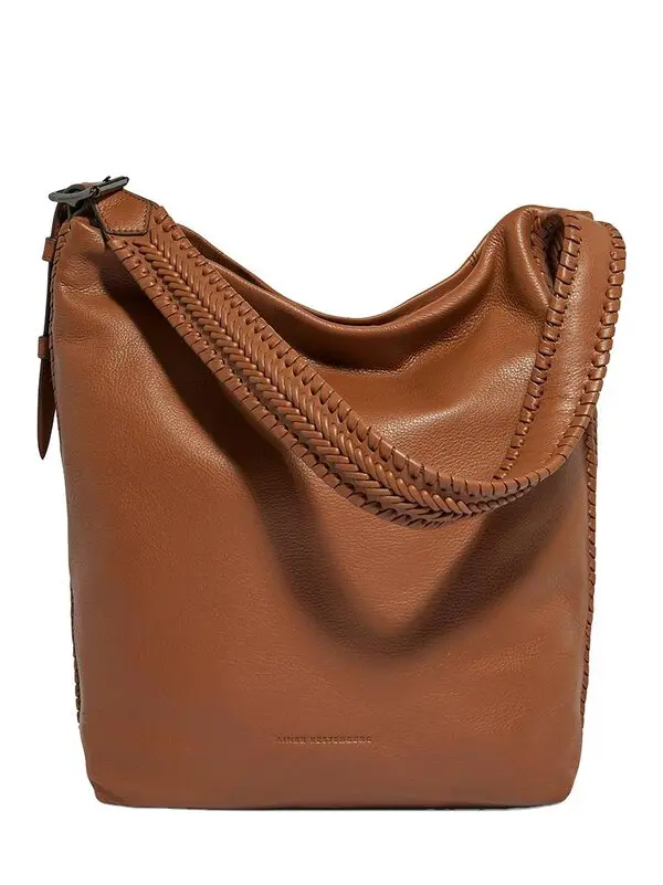 AIMEE All For Love Bucket Shoulder Bag - Chesnut Brown With Gunmetal