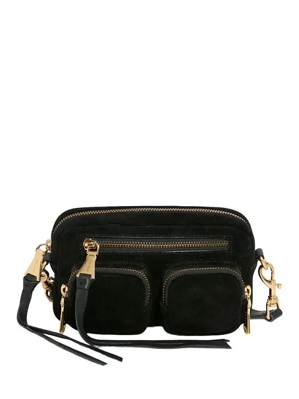 AIMEE Away We Go Cargo Crossbody - Black Suede