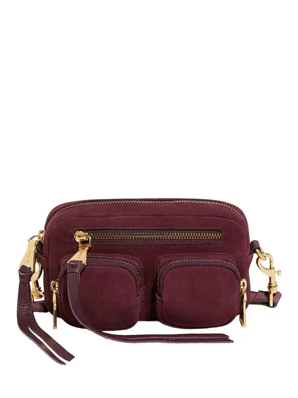 AIMEE Away We Go Cargo Crossbody - Cherry Suede