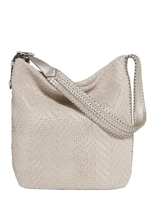 AIMEE All For Love Bucket Bag - Woven Metallic Sand