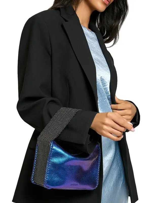 AIMEE Chain-mail Top Handle Bag - Midnight Metallic