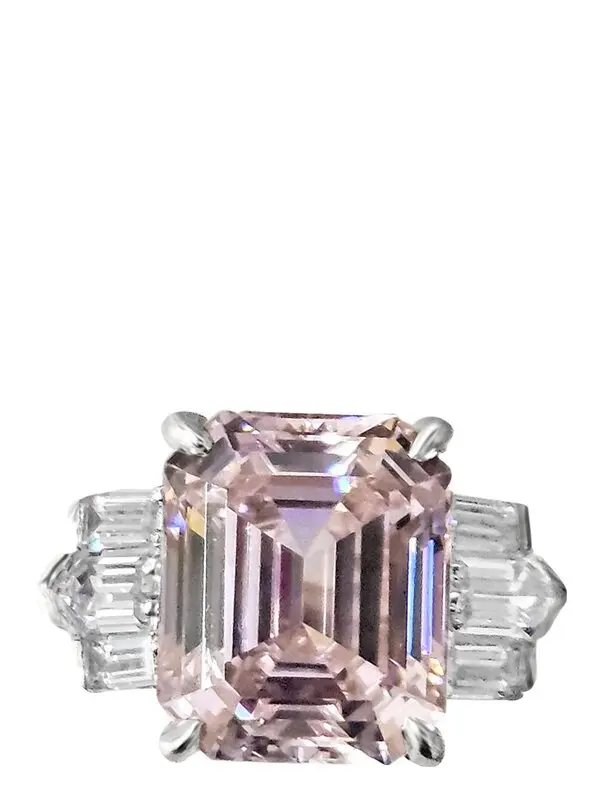 FANTASIA BY DESERIO 5ct Emerald Cut Center Ring - White Gold