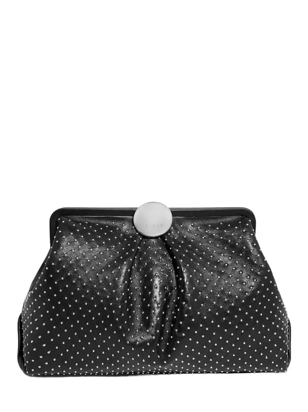 AIMEE Full Circle Xl Clutch - Black Microstuds