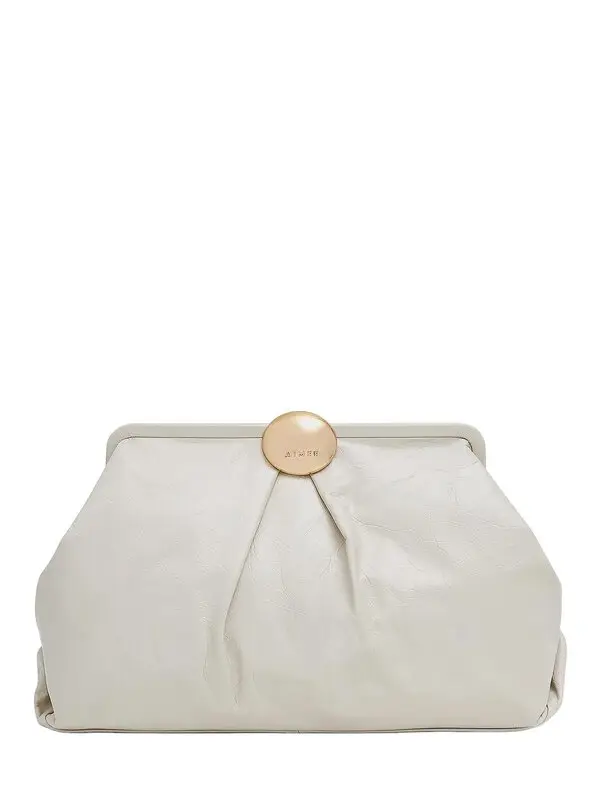 AIMEE Full Circle Xl Clutch - Chalk Crinkle