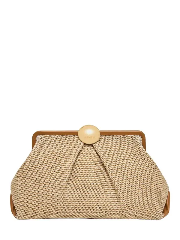 AIMEE Full Circle Xl Clutch - Raffia