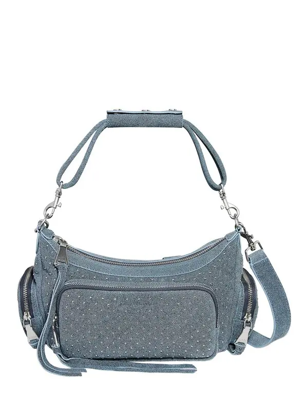 AIMEE Away We Go Shoulder Bag - Denim Studded