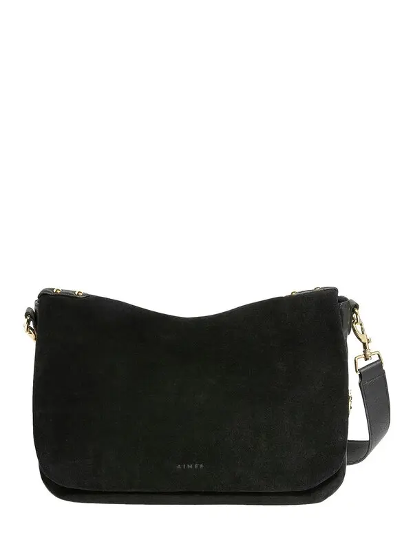 AIMEE Gramercy Messenger - Black Suede