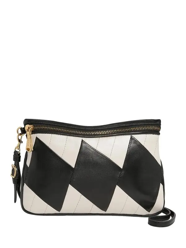 AIMEE Gramercy Novelty Convertible Crossbody - Black And White Diamond