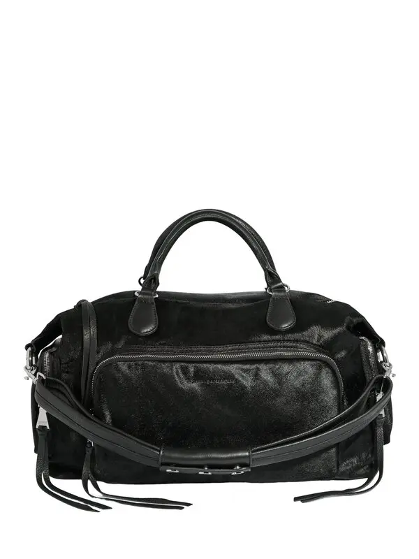 AIMEE Away We Go Duffle - Black Haircalf