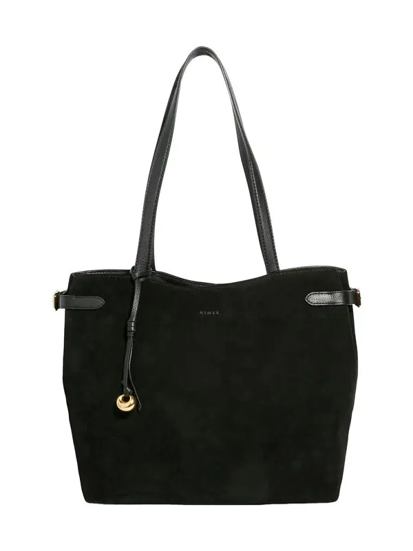 AIMEE Gramercy Tote - Black Suede