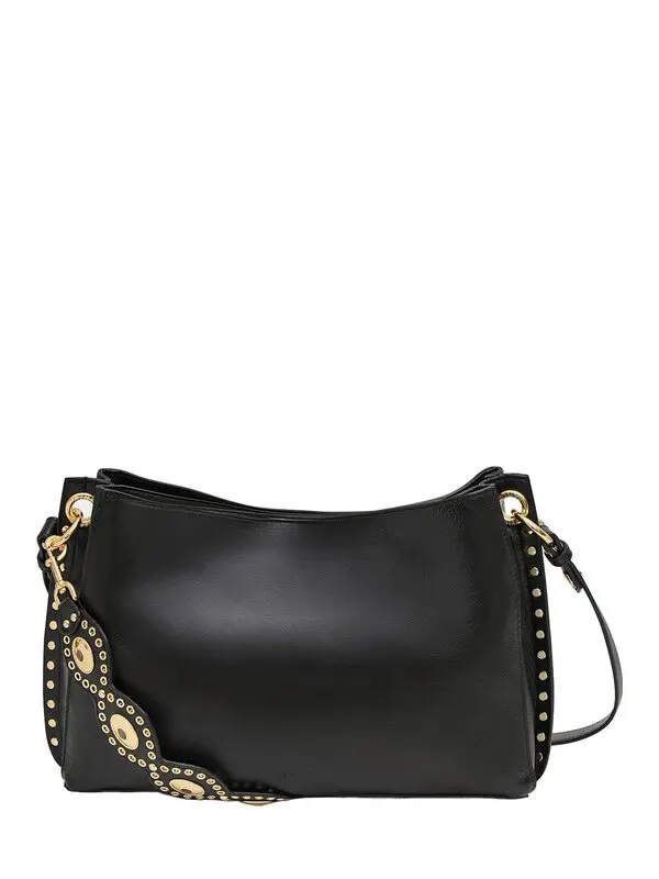 AIMEE Roma Double Entry Shoulder Bag - Black