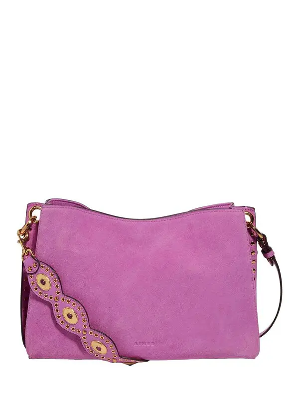 AIMEE Roma Double Entry Shoulder Bag - Bloom Suede