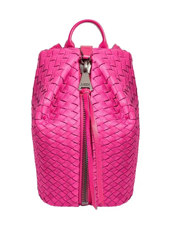 AIMEE Tamitha Mini Backpack - Hot Pink Woven