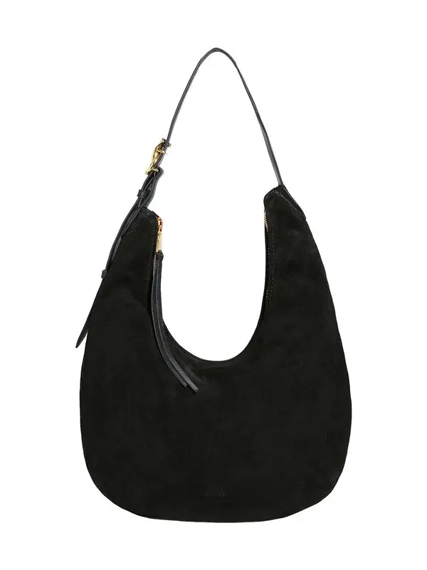 AIMEE Unity Large Hobo - Black Suede