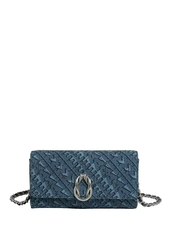 AIMEE Unity Wallet Crossbody - Monogram Denim