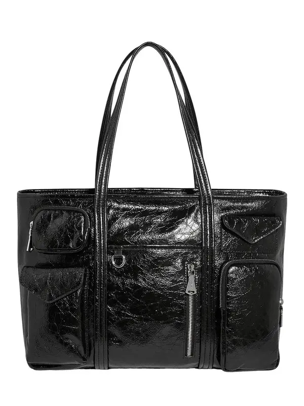 AIMEE Renegade Large Laptop Tote - Black Crinkle