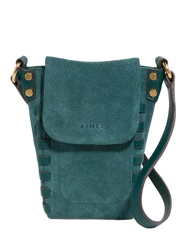 AIMEE Zen Phone Crossbody - Transform Teal Suede
